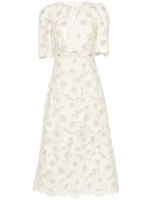 Sandro Daniela Guipure-lace Midi Dress