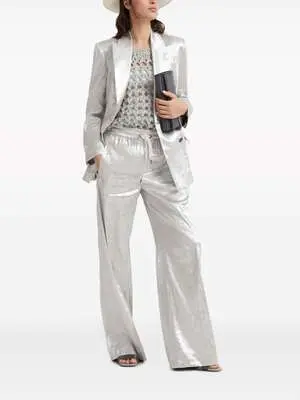 Brunello Cucinelli Metallic Linen-blend Suit