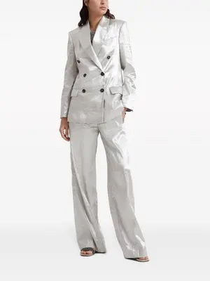 Brunello Cucinelli Metallic Linen-blend Suit