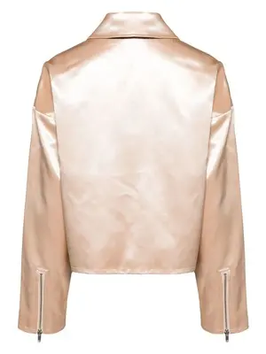 Staud Lennox Satin-finish Jacket - Brown