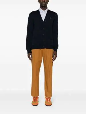 Maison Kitsuné Chillax Fox Wool Cardigan - Blue