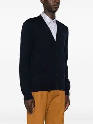 Maison Kitsuné Chillax Fox Wool Cardigan - Blue