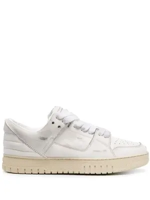 1989 STUDIO Vintage Distressed Leather Sneakers - White