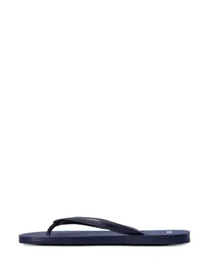 BOSS Italian-made Flip Flops With Contrast Logo Detail