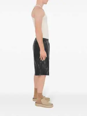 Burberry Grained-effect Leather Shorts