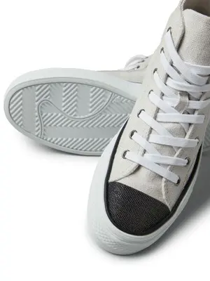 Brunello Cucinelli Panelled Lace-up Sneakers
