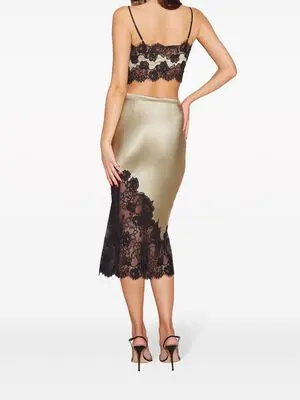 FLEUR DU MAL Lace Bandeau Top - Green