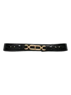 TOM FORD TOM FORD Crocodile-Effect Leather Belt