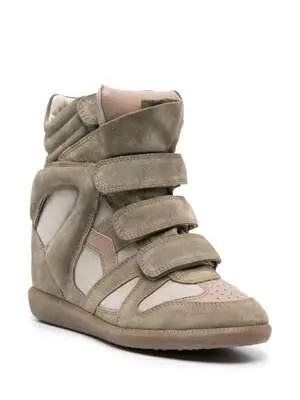 Isabel Marant Étoile Bekett Touch-strap Wedge Sneakers - Neutrals