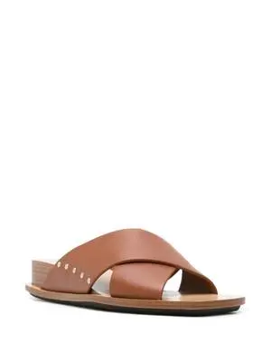 Fabiana Filippi Stud-detailed Leather Slides