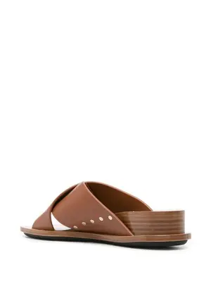 Fabiana Filippi Stud-detailed Leather Slides