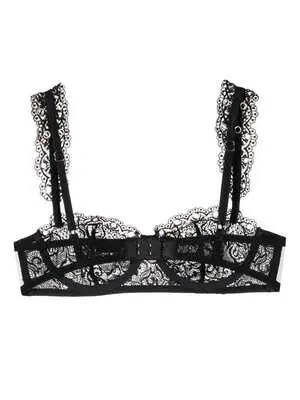 FLEUR DU MAL Eyelet-embellished Balconette Bra