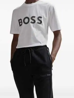 BOSS Logo-print Tapered Track Pants - Black