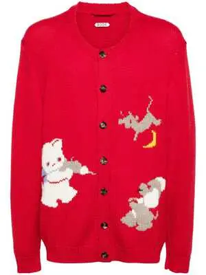 BODE Novelty Prose Wool Cardigan
