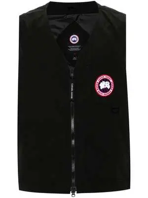 Canada Goose Logo-patch Zip-up Vest - Black