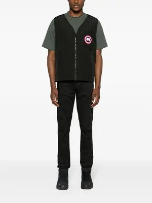 Canada Goose Logo-patch Zip-up Vest - Black