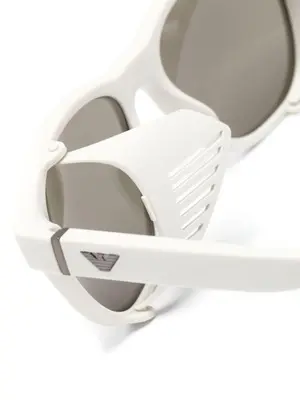 Emporio Armani Oval-frame Sunglasses - White