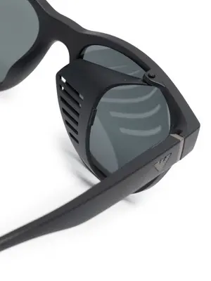 Emporio Armani Oval-frame Sunglasses - Black