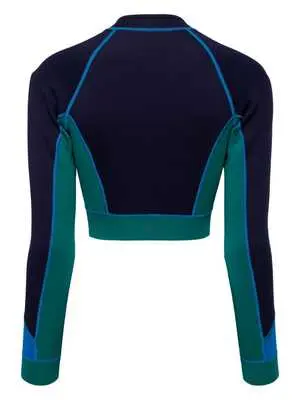 DUSKII Colour-block Long-sleeved Top