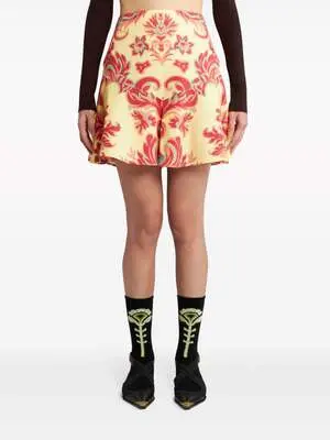 Etro Venus-print Poplin Miniskirt