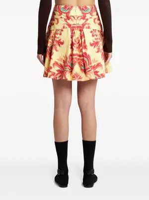 Etro Venus-print Poplin Miniskirt