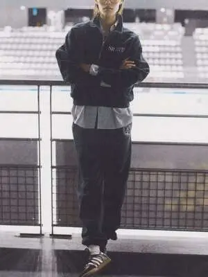 Sporty & Rich Central Park Cotton Track Pants