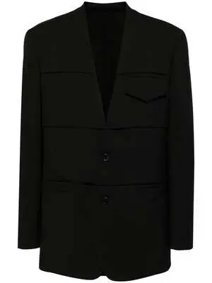 SONGZIO Plated Collarless Blazer