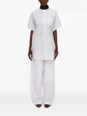 FERRAGAMO Patch-detail Linen-blend Trousers