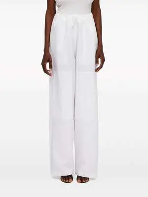 FERRAGAMO Patch-detail Linen-blend Trousers