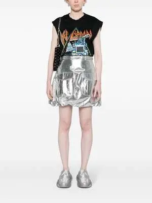 Rabanne A-line Metallic Mini Skirt