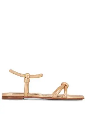 GIANVITO ROSSI Knot-detail Flat Leather Sandals