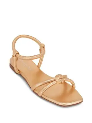 GIANVITO ROSSI Knot-detail Flat Leather Sandals