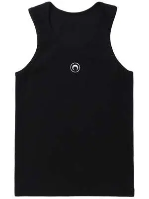 MARINE SERRE Moon Logo-patch Tank Top - Black