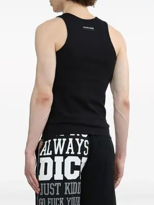 MARINE SERRE Moon Logo-patch Tank Top - Black