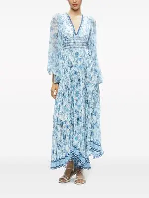Alice + Olivia Sion Sunburst Maxi Dress