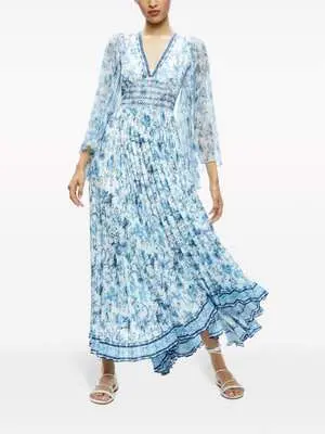 Alice + Olivia Sion Sunburst Maxi Dress