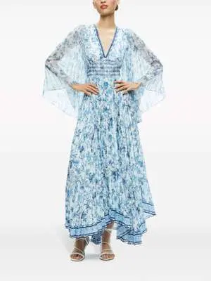 Alice + Olivia Sion Sunburst Maxi Dress