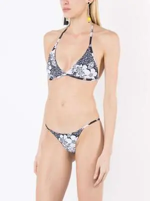 AMIR SLAMA Floral-print Bikini Set