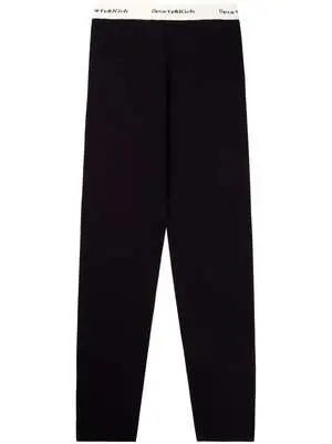SPORTY & RICH Serif-logo Ribbed Leggings