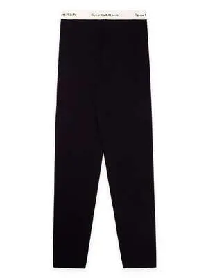 SPORTY & RICH Serif-logo Ribbed Leggings