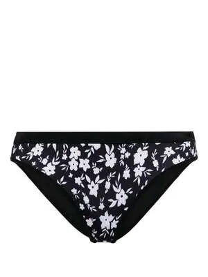 DUSKII Floral-print Bikini Briefs - Black