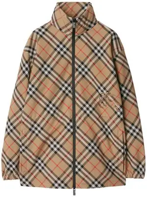 Burberry Check Pattern Jacket - Neutrals