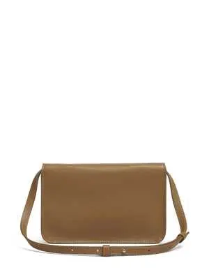 Marni Logo-embroidered Leather Shoulder Bag