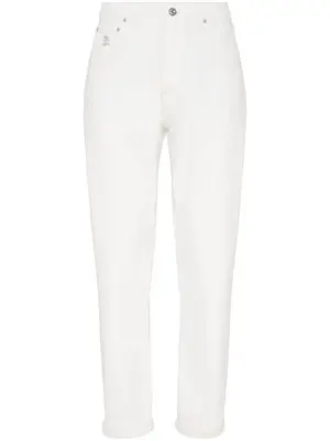 Brunello Cucinelli Garment-dyed Straight Leg Jeans