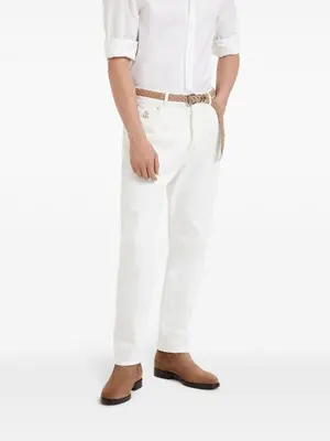 Brunello Cucinelli Garment-dyed Straight Leg Jeans