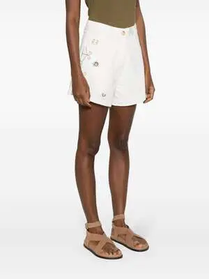 FORTE_FORTE Embroidered Denim Shorts