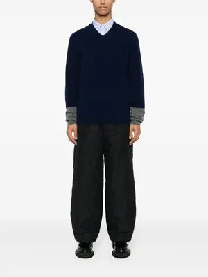 Comme Des Garçons Shirt Forever Colour-block V-neck Sweater