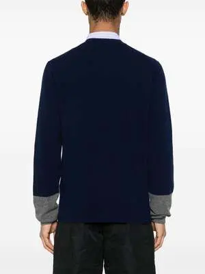Comme Des Garçons Shirt Forever Colour-block V-neck Sweater