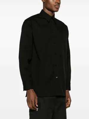 JIL SANDER Long-sleeve Wool Shirt - Black