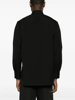 JIL SANDER Long-sleeve Wool Shirt - Black
